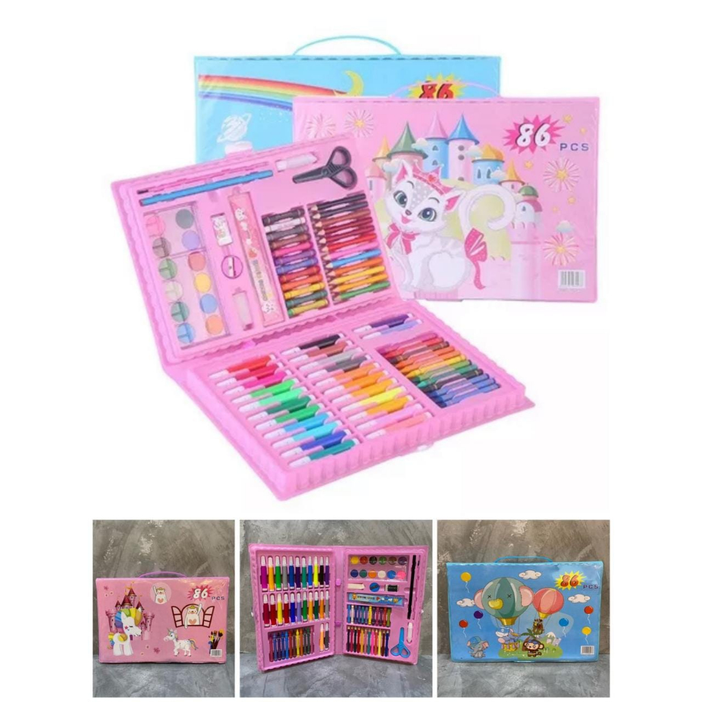 Jual READY CRAYON ANAK MEWARNAI CRAYON SET BIRU PINK MIX CRAYON KRAYON CRAYON LENGKAP ALAT ...