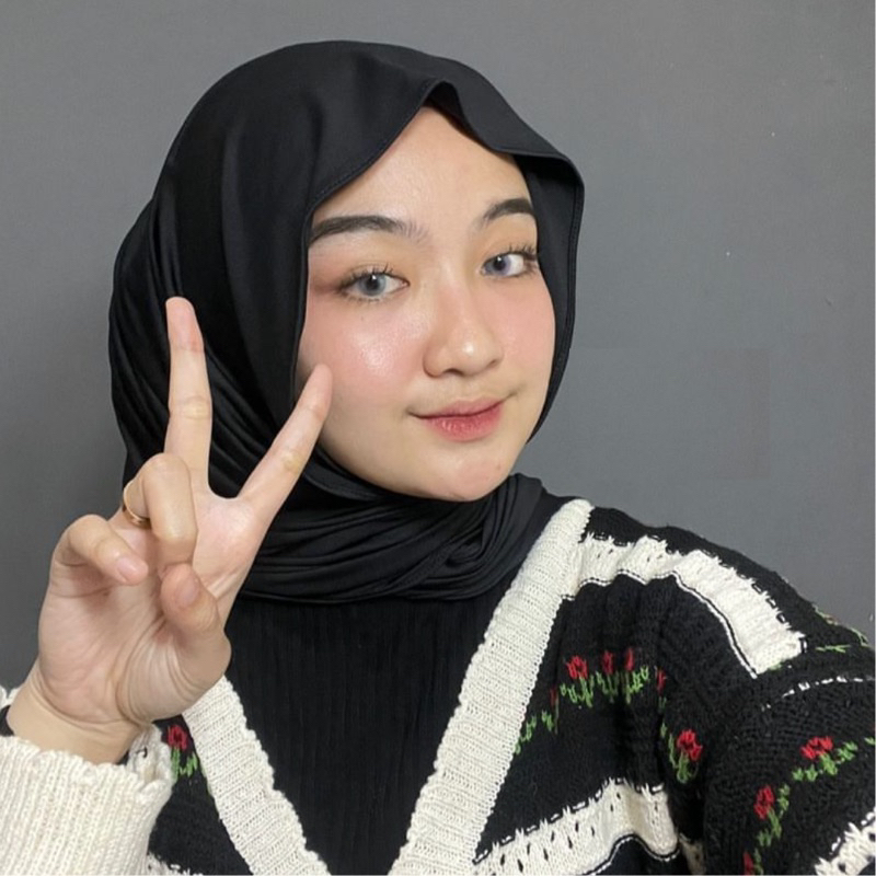 Jual HELAI - PASHMINA JERSEY FLOWY PREMIUM HIJAB | Shopee Indonesia