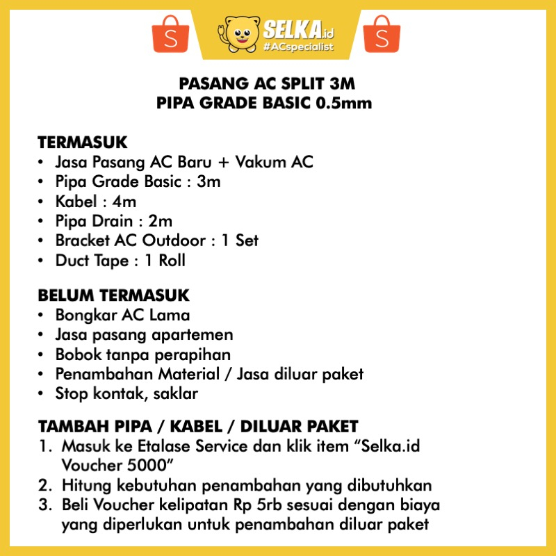 Jual AC DAIKIN FTP15AV149 + PASANG / FTP 15 AC SPLIT 1/2 PK BREEZE ...