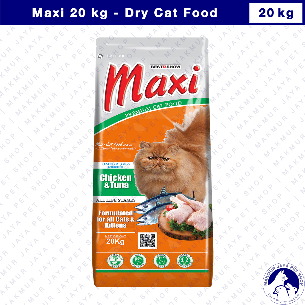 Jual MAXI Dry Cat Food Chicken & Tuna 20 kg / Makanan Kucing Kering ...