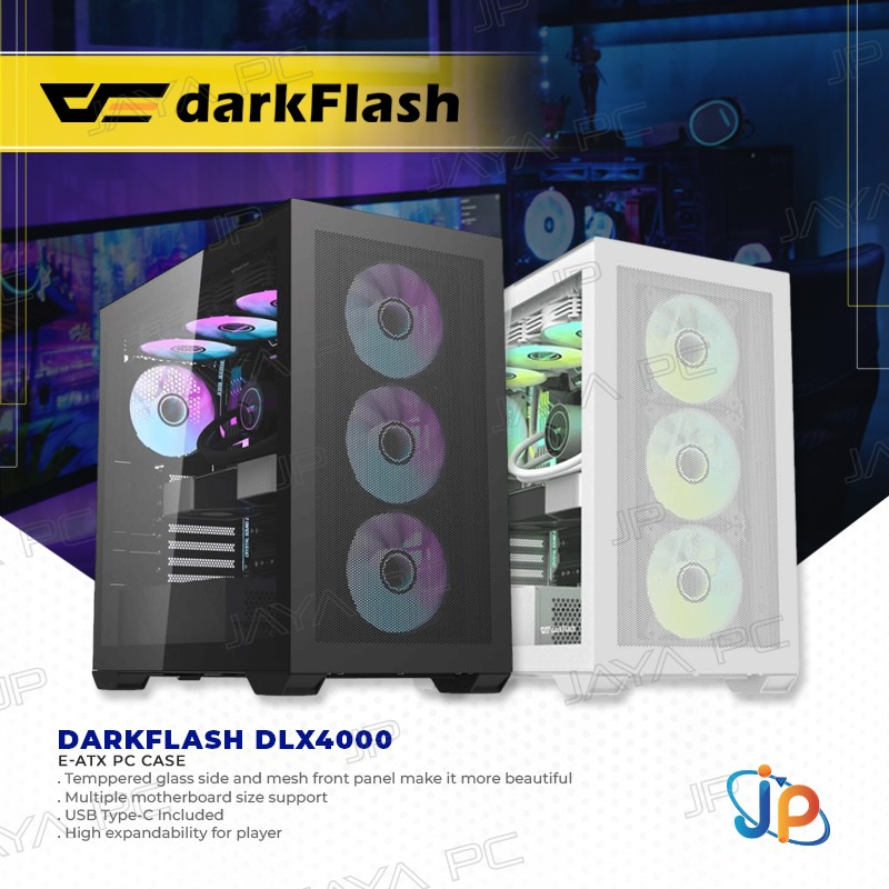 Jual darkFlash DLX4000 E-ATX PC CPU Case - Tempered Glass Casing ...
