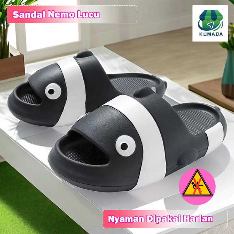 Jual KUMADA Sandal Wanita Bentuk Ikan Nemo Lucu Baru Dalam Ruangan ...