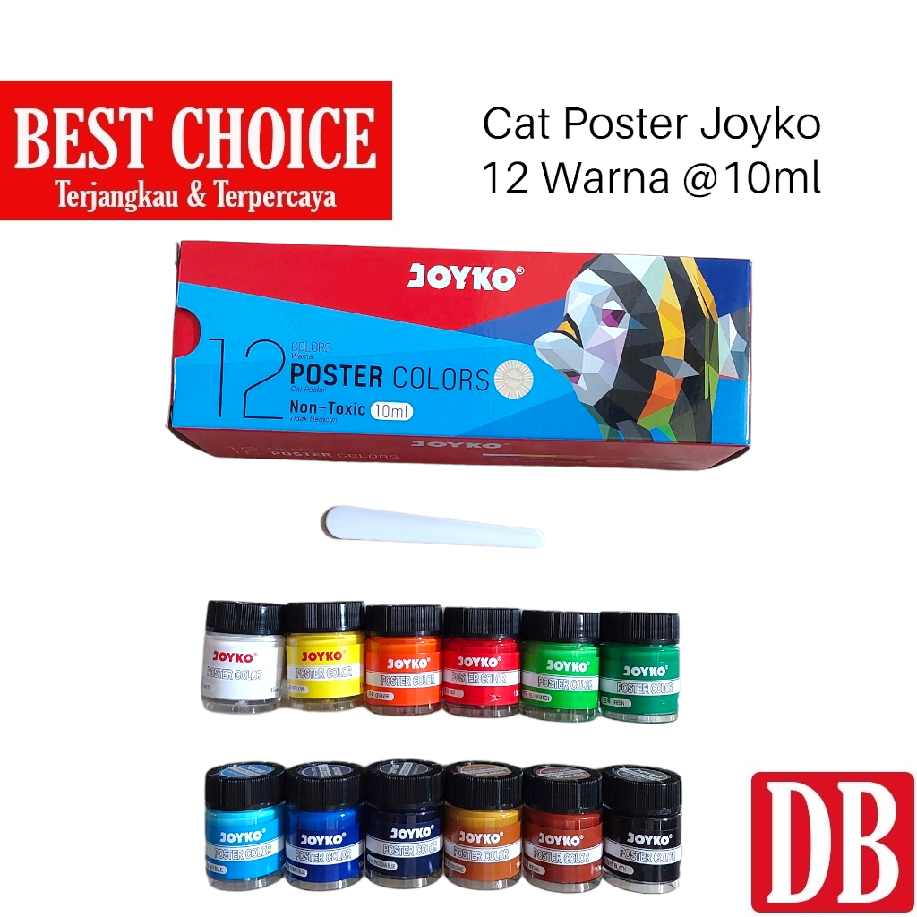Jual Cat Poster / Poster Color Set Joyko POC-10ml-12 (12 Warna ...