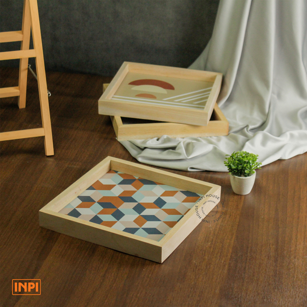 Jual Dekorasi Tatakan Meja Tray Pajangan Display untuk Toko - Biru ...