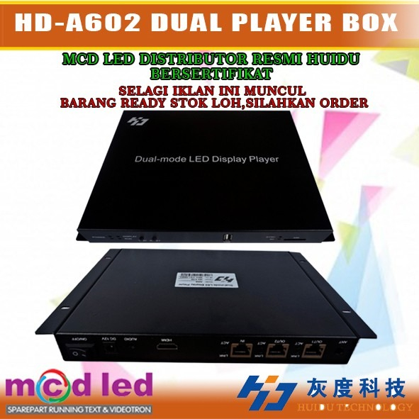 Jual HUIDU HD-A602 Syn-Asyn dual-mode HD player box led display full color | Shopee Indonesia