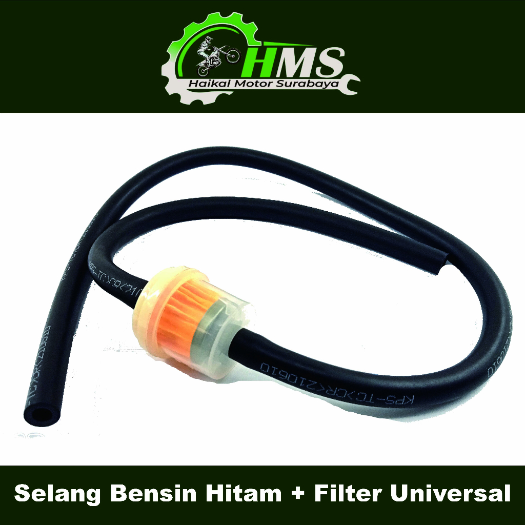Jual Selang Bensin Hitam + Filter Universal - Slang Saringan Penghubung ...