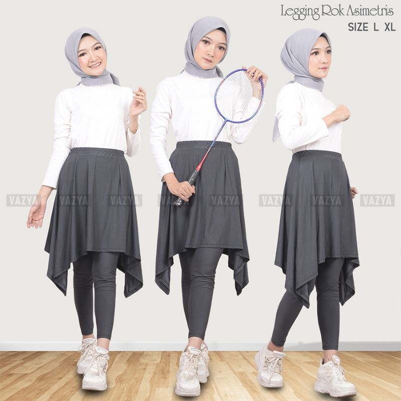 Jual TERBARU !! LEGGING ROK SPORTY ASIMETRIS | Shopee Indonesia