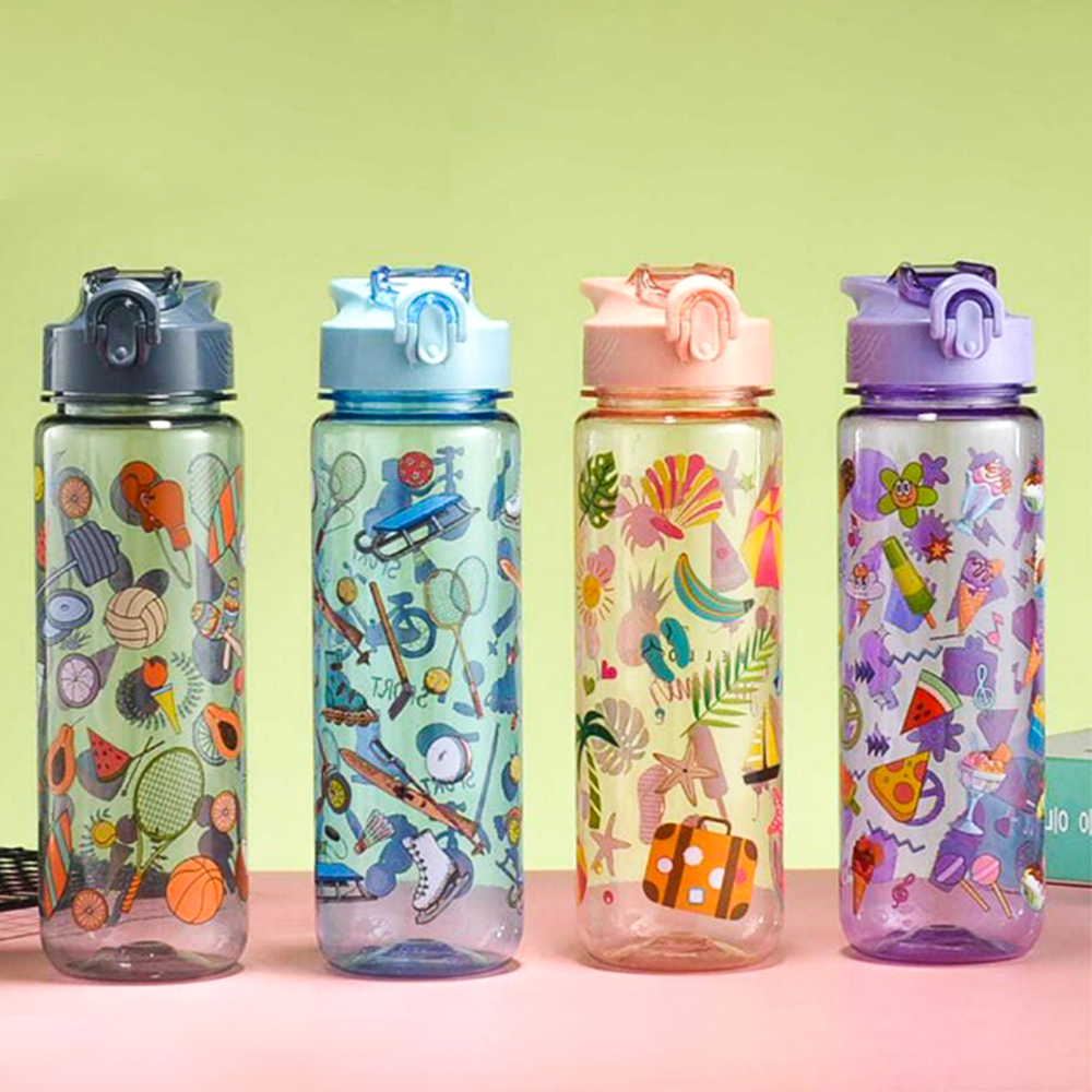Jual BOTOL MINUM PORTABLE HANDLE CLEAR/BENING BAHAN PLASTIK KAPASITAS ...