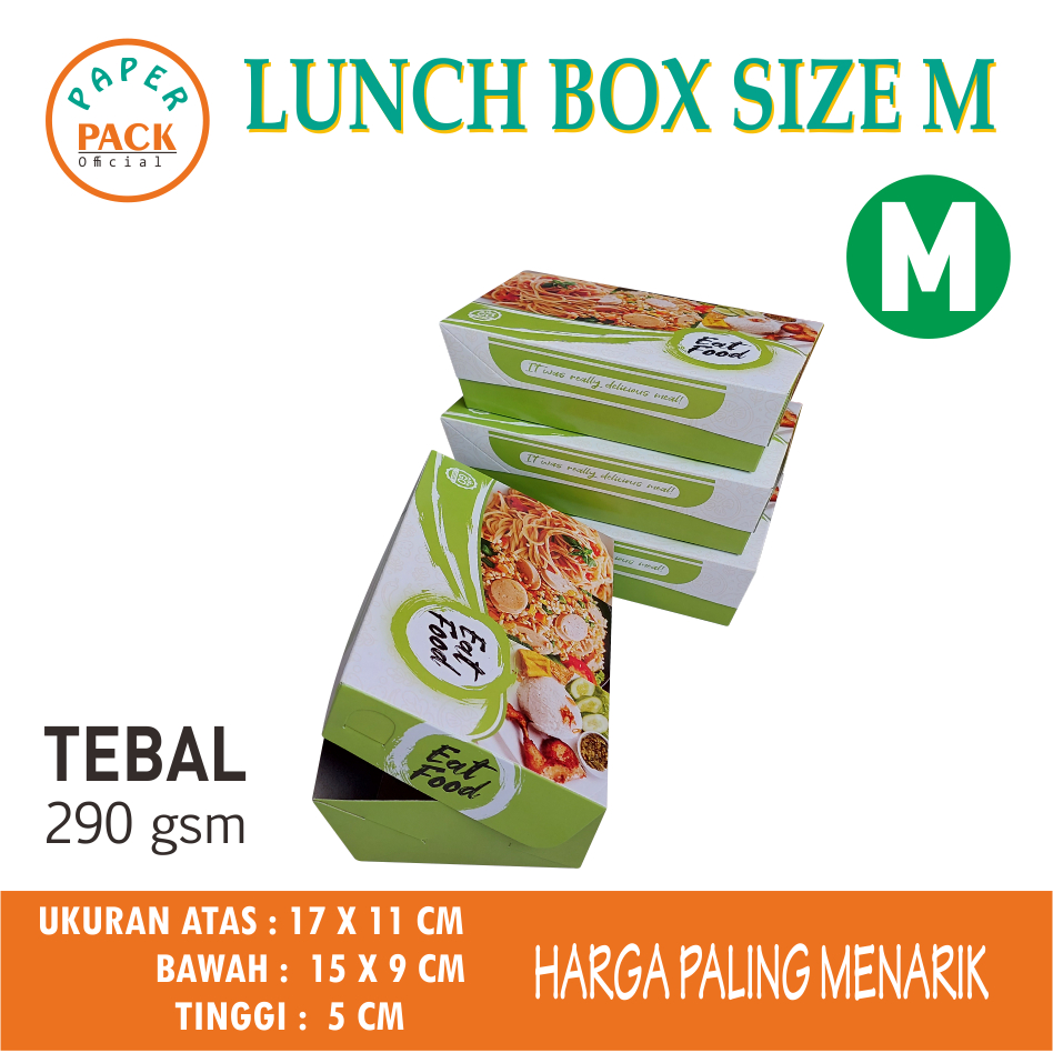 Jual DUS CETAK/ Lunchbox m/paperlunch box/take away/box paper/dus ...