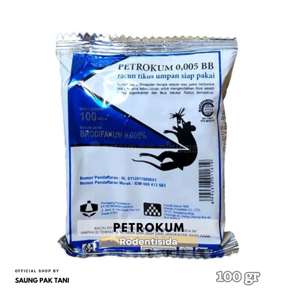 Jual Racun Tikus Petrokum 100gr 0,005 BB Rodentisida Obat Tikus Mati ...