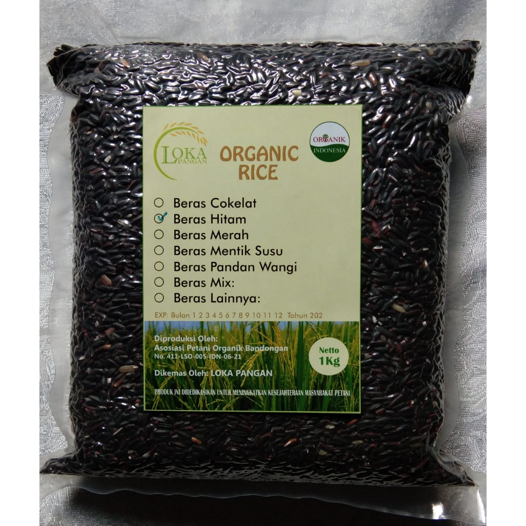 Jual BERAS HITAM ORGANIK | ORGANIC BLACK RICE | BERAS IRENG ORGANIK ...