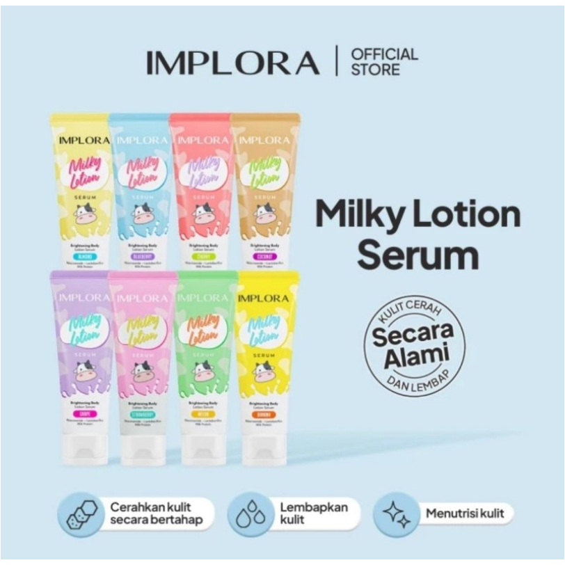 Jual IMPLORA MILKY LOTION BODY SERUM 50G | Shopee Indonesia