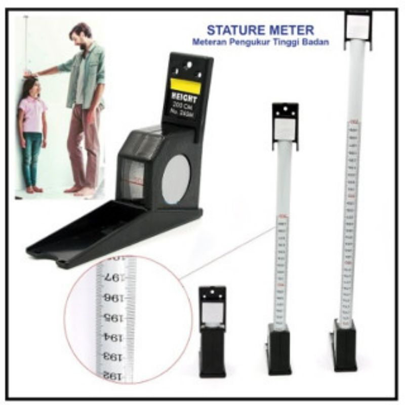 Jual Stature Meter OneHealth Alat Pengukur Tinggi Badan 2M | Shopee ...
