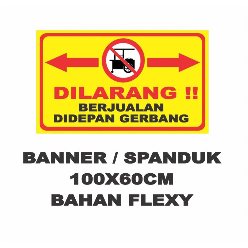 Jual Banner / spanduk dilarang berjualan | Shopee Indonesia