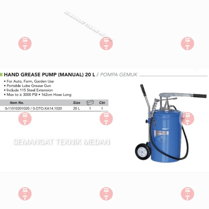 Jual POMPA OLI GEMUK DRUM MANUAL HAND GREASE PUMP 20L 20 L LITER MULTIPRO | Shopee Indonesia