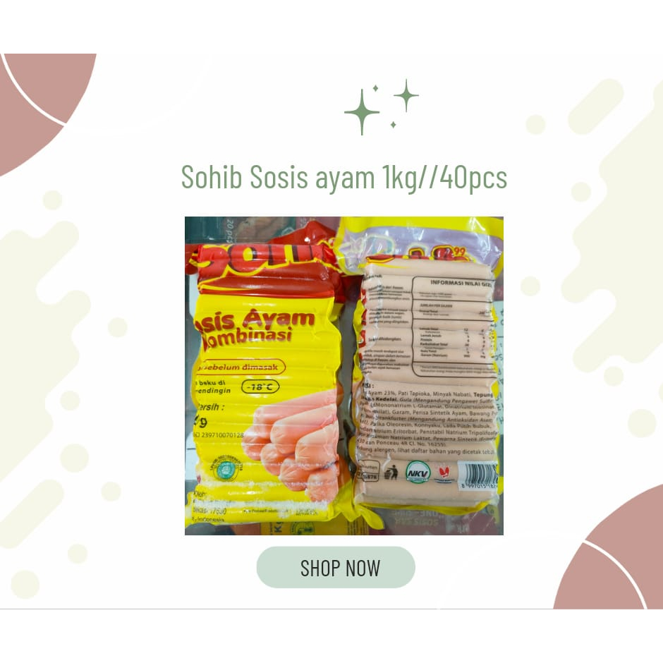 Jual Sohib sosis ayam 1kg | Shopee Indonesia