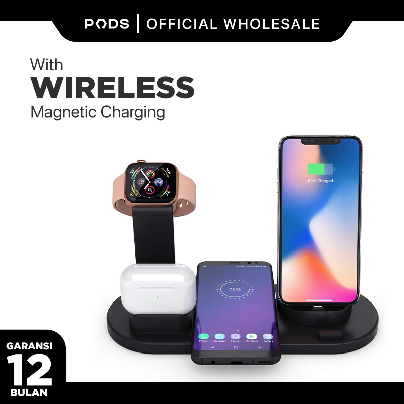 Jual Wireless Charger 4 in 1 Dock 20W - Fast Charging For Smartwatch ...