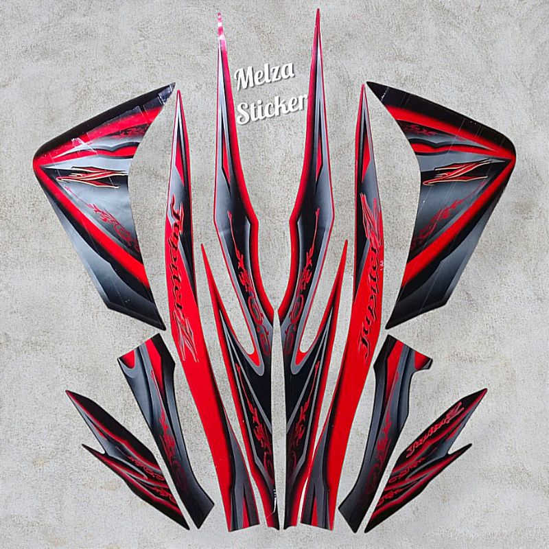 Jual Stiker Striping Motor Jupiter Z Robot 2010 Merah Sticker Lis Body ...