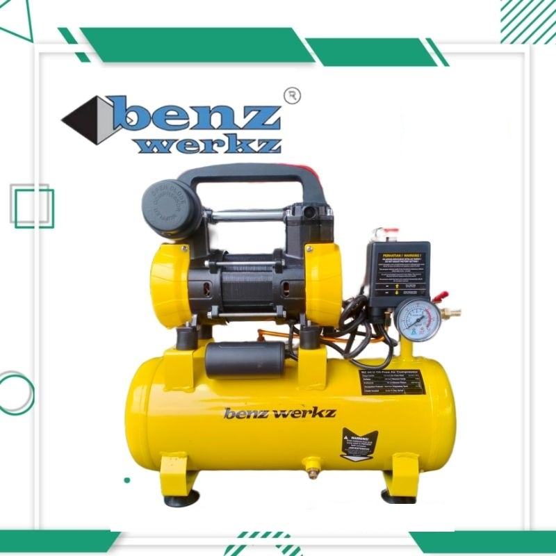 Jual BENZ WERKZ BZ 8612 Kompresor Angin Compressor Oiless Silent 12 L ...