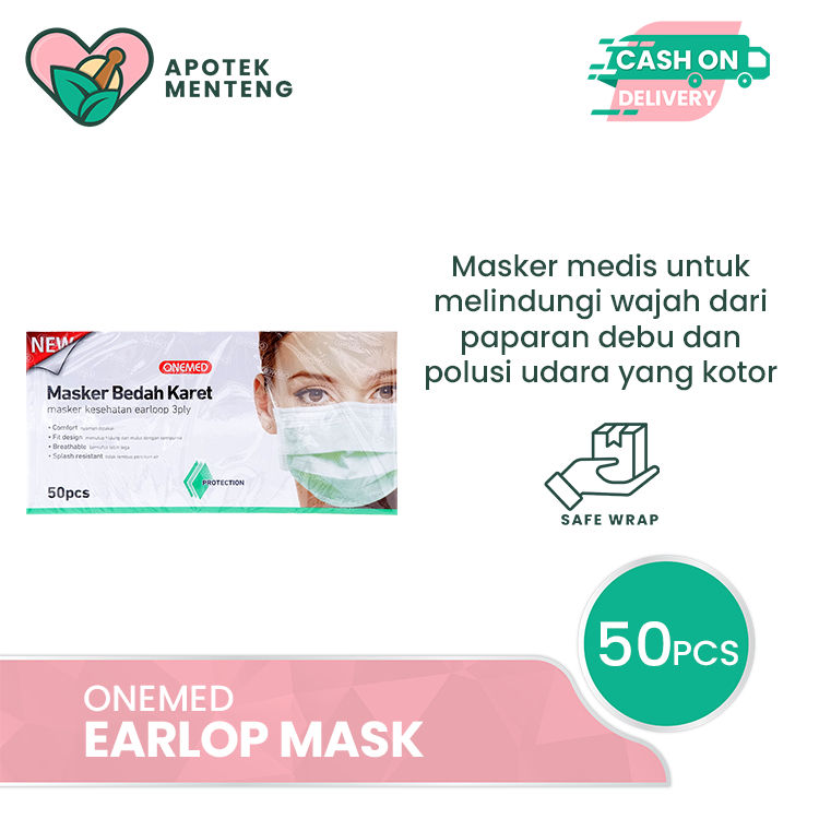 Jual Onemed Masker Earloop 50 Pcs - Masker Medis Onemed | Shopee Indonesia