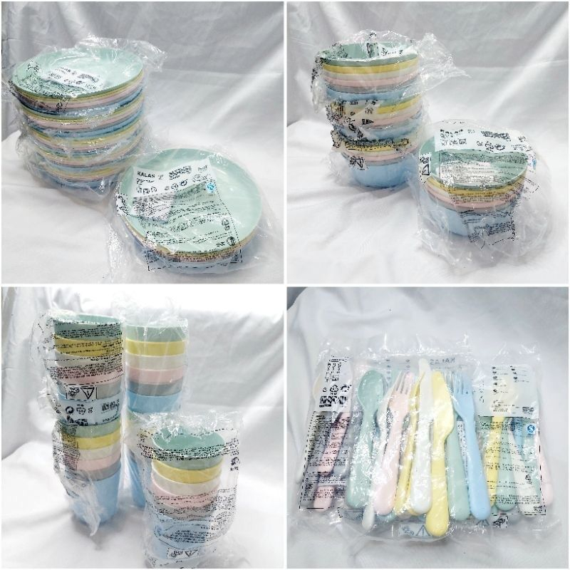 Jual MOSHCO Ready Stock SET ALAT MAKAN PLASTIK ANAK K4LAS PIRING ...