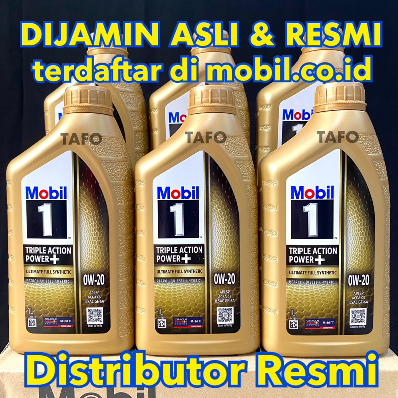 Jual MOBIL1 0w-20 TRIPLE ACTION POWER / OLI MESIN MOBIL HYBRID / OLI ...