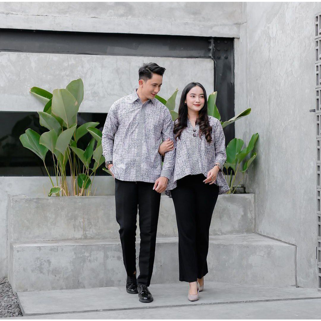 Jual Benang Raja Batik Couple Pria Wanita Katun Motif Berasan | Shopee ...