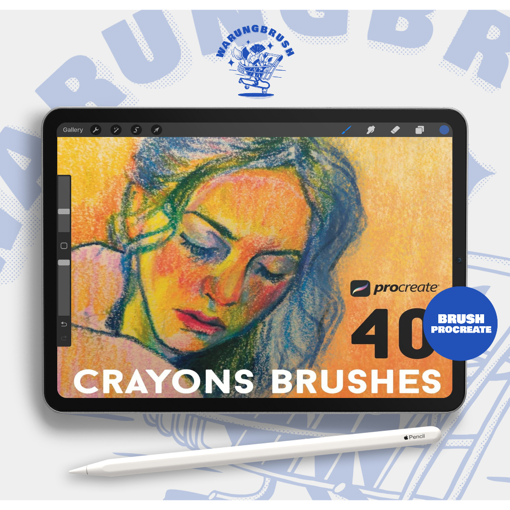 Jual Realistic Wax Crayon Brushes for Procreate BP00404 | Shopee Indonesia