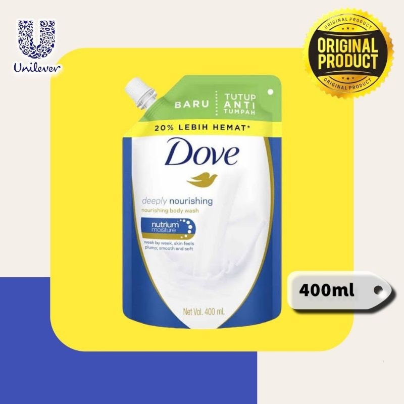 Jual DOVE Body Wash ( Sabun Cair Refil ) - 400ml | Shopee Indonesia