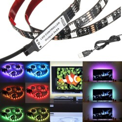 Jual LAMPU STRIP LED USB 5V 5050 SMD+REMOTE RGB UNTUK DEKORASI RUMAH/TV ...