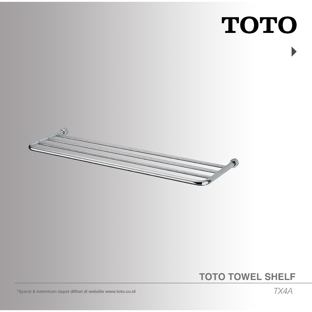 Jual TOTO TX4A 500 mm Towel Shelf | Rak Handuk Kamar Mandi | Shopee ...