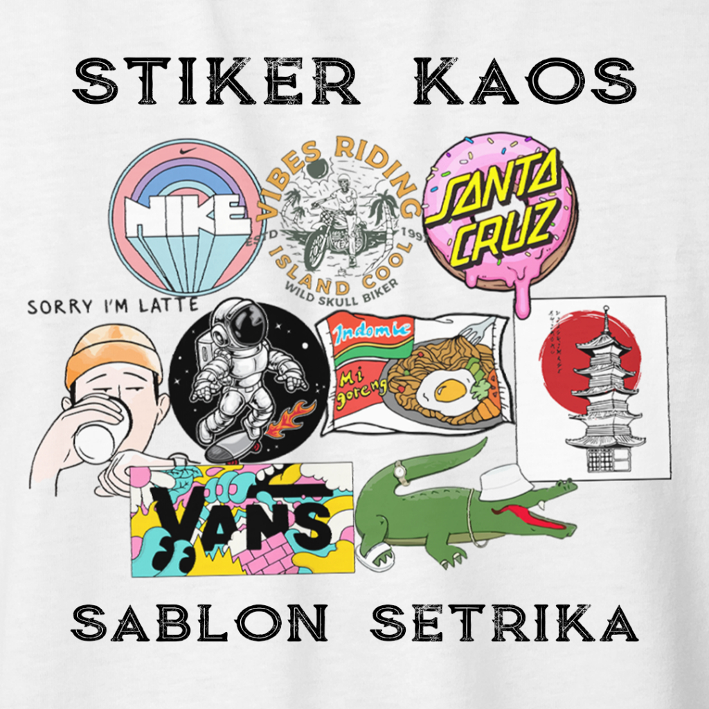 Jual Stiker Sablon Setrika Baju Kaos DTF Gambar Distro Keren Stiker ...