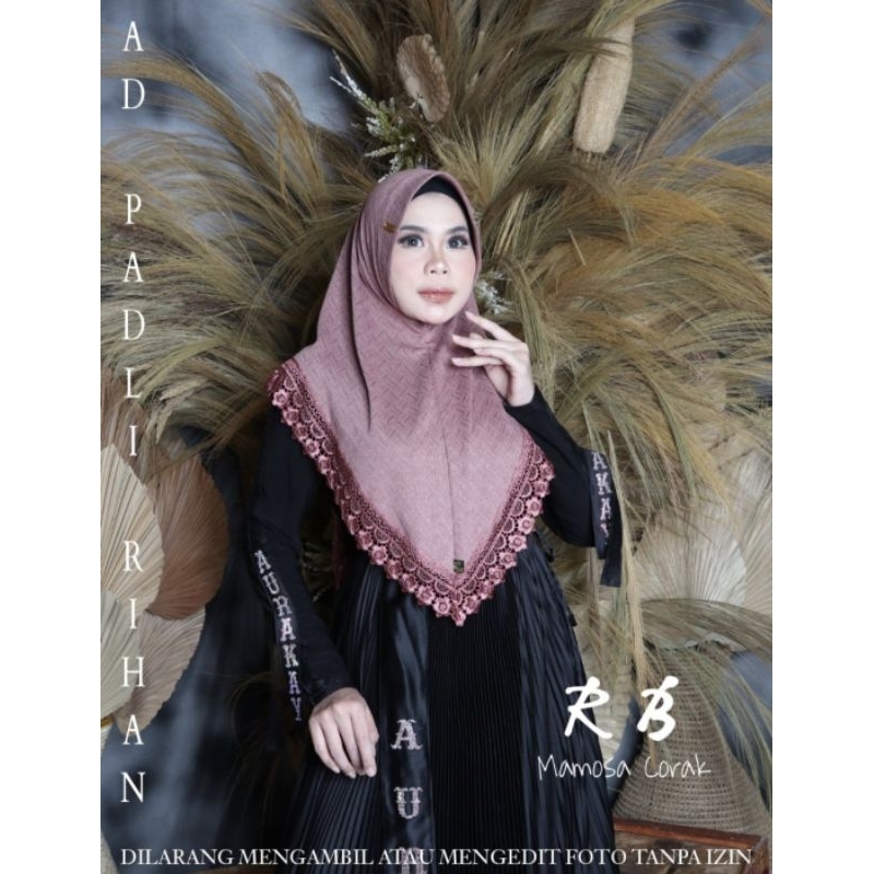 Jual 834 RB JILBAB PADLI RENDA SENADA MAMOSA CORAK/HIJAB AD PADLI ...
