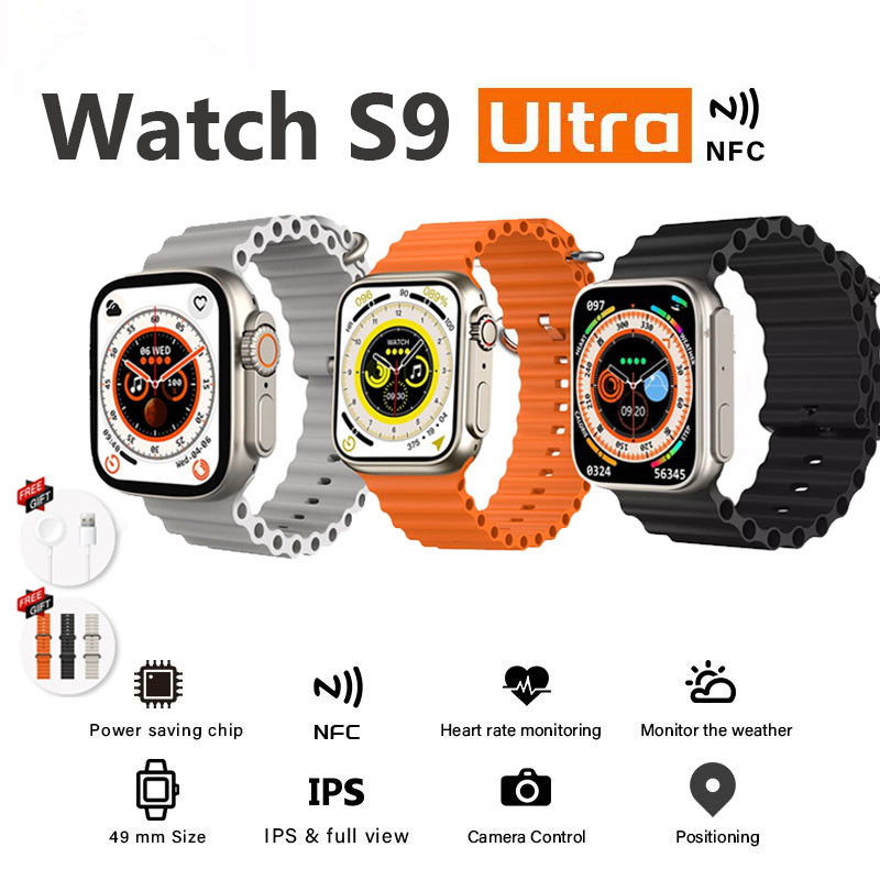 Jual 【Kirim sabuk】Original Jam SmartWatch S9 Ultra 3 Straps Sport Watch ...