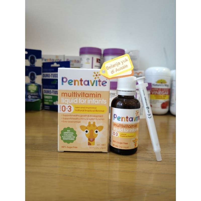 Jual Pentavite MULTIVITAMIN Liquid for Infants 0-3 Years 30mL Oral ...