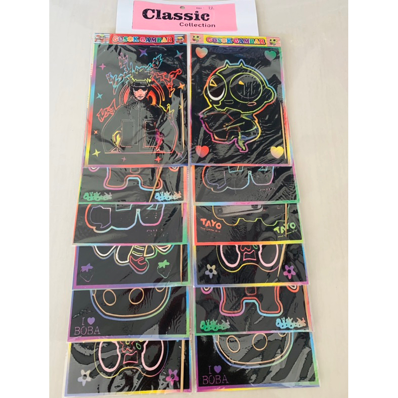 Jual GOSOKAN ITEM dan MEWARNAI GOSOK LIDI GAMBAR DEGRADASI (mainan anak ...