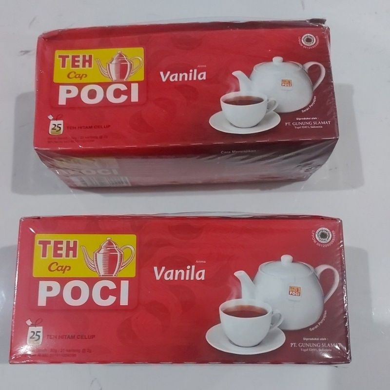 Jual TEH HITAM CELUP POCI VANILA 25 BUNGKUS | Shopee Indonesia