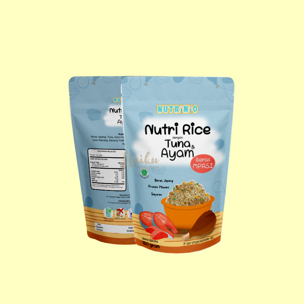 Jual Beras MPASI Nutrinio Nutri Rice 150 g | Beras Bubur Bayi Tanpa ...