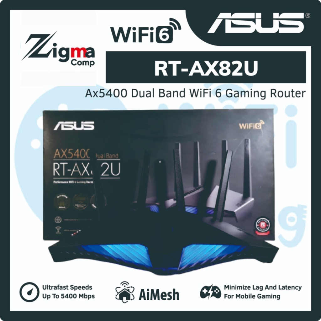 Jual ASUS RT-AX82U Wireless Router WiFi 6 AX5400 With AiMesh SECOND ...