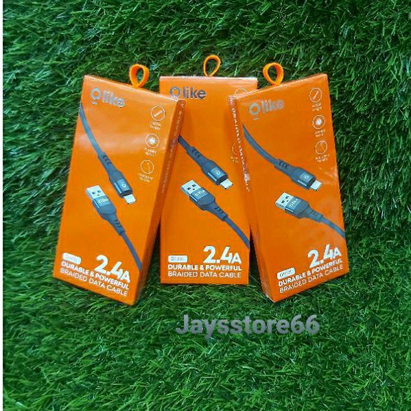 Jual OLIKE Cable Data D102L LIGHTNING 2.4A DURABLE & POWERFUL Braided ...