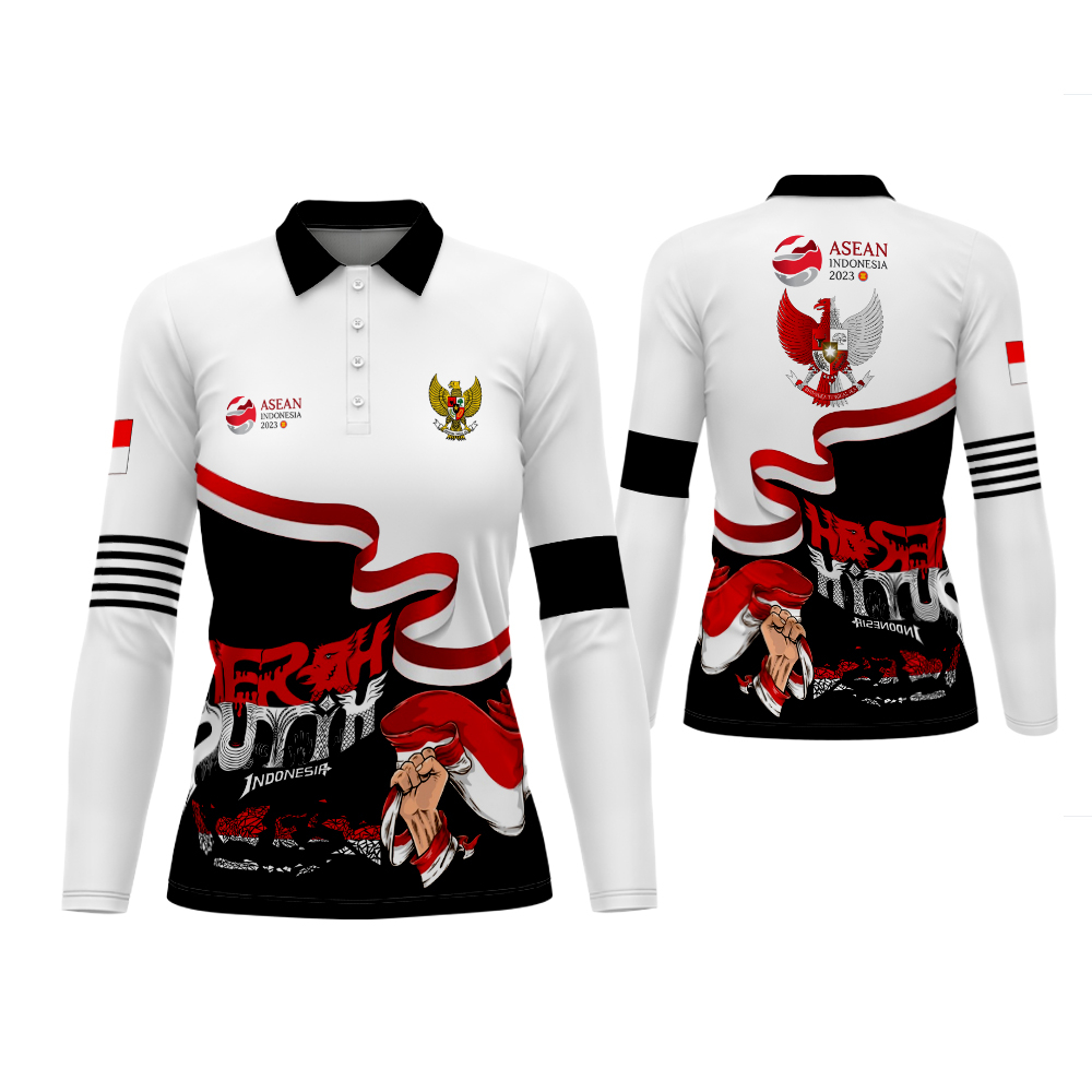 Jual Baju Wangki Polo Wanita Seragam KTT ASEAN Indonesia 2023 Fullprint ...