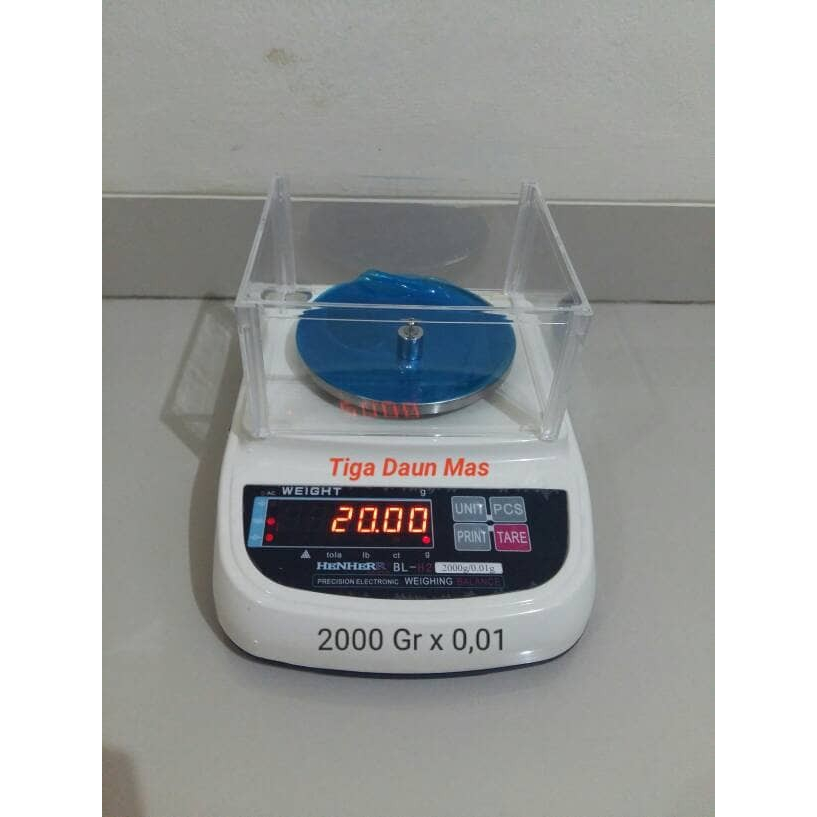 Jual Timbangan Emas / Lab / Timbangan Analitik Henherr 2000 Gr x 0,01 ...