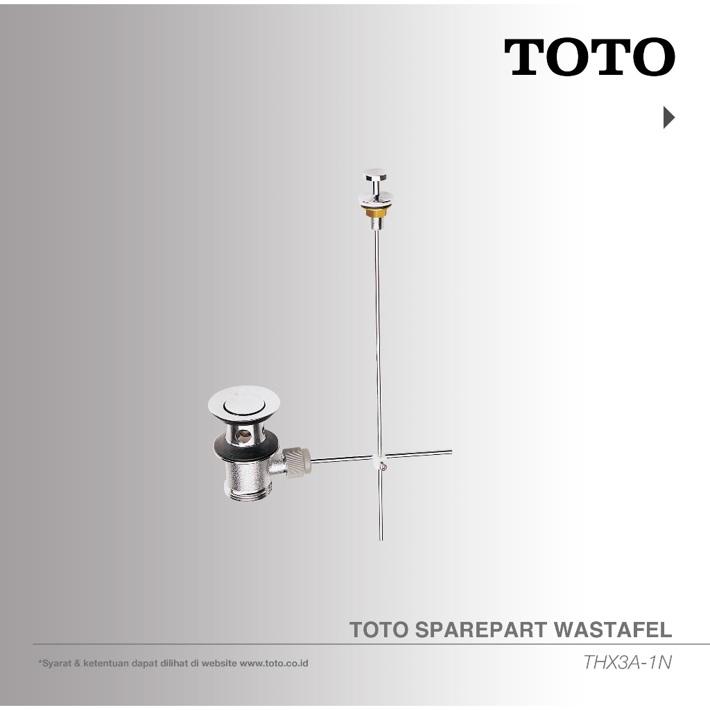 Jual TOTO THX3A-1N 1 1/4" Pop-Up Waste with Rod & Holder Sparepart ...