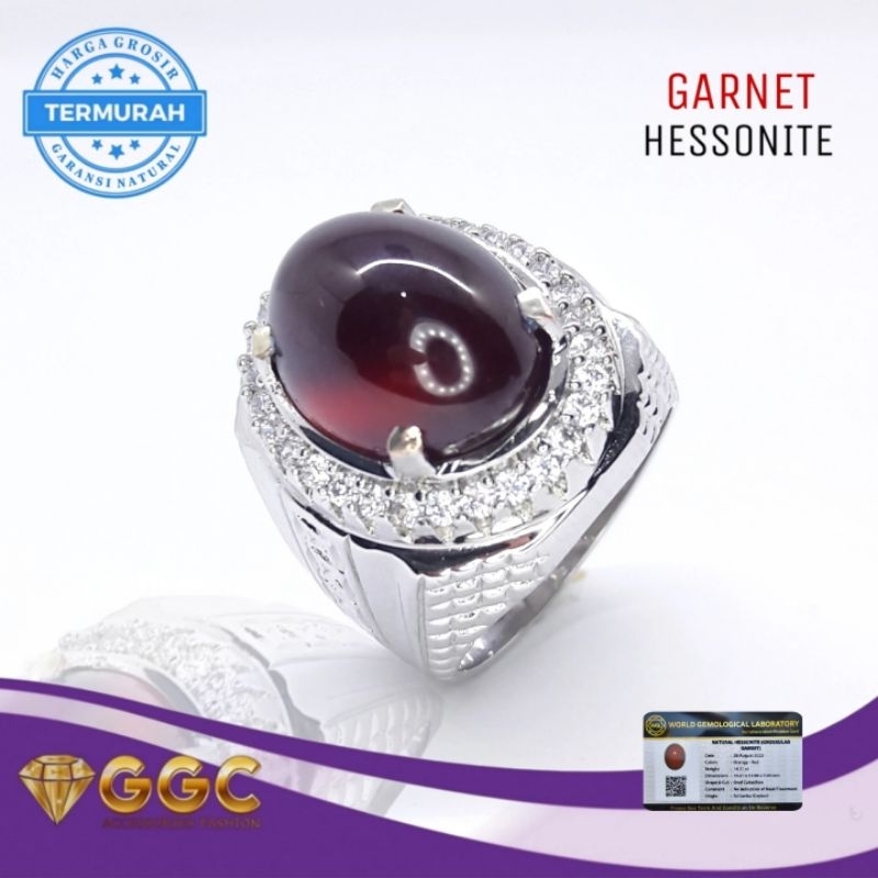 Jual Cincin Batu Natural Hessonite Garnet Original | Shopee Indonesia