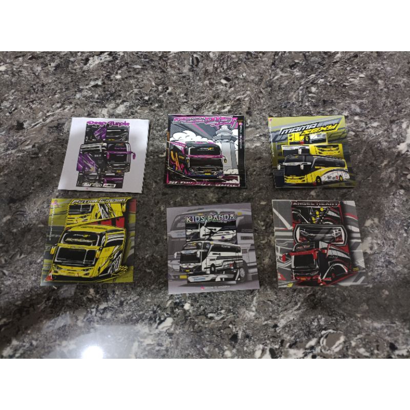 Jual stiker bus 6 macam model isi 52 pcs | Shopee Indonesia