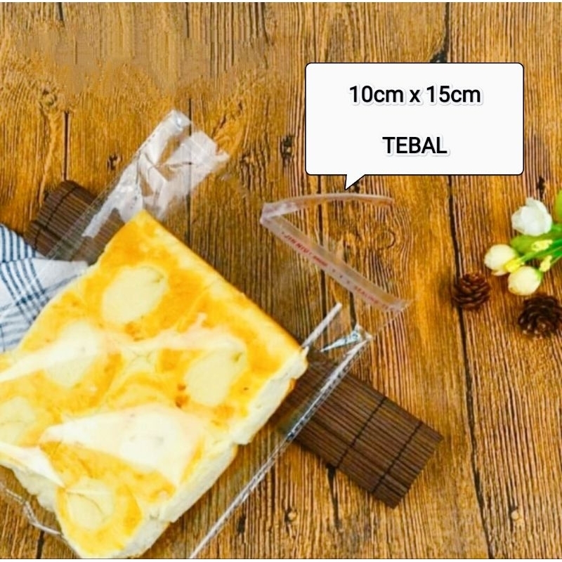 Jual Plastik OPP Roti Tebal dengan perekat ukuran 10cm x 15cm ( 100 pcs ...