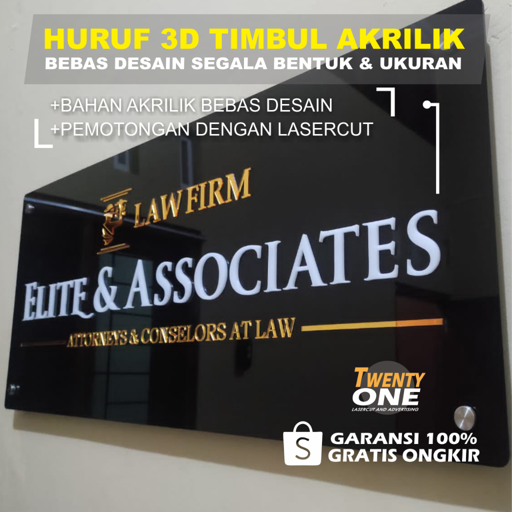 Jual Huruf Akrilik Timbul Custom - Alfabet Akrilik - Nama Akrilik ...