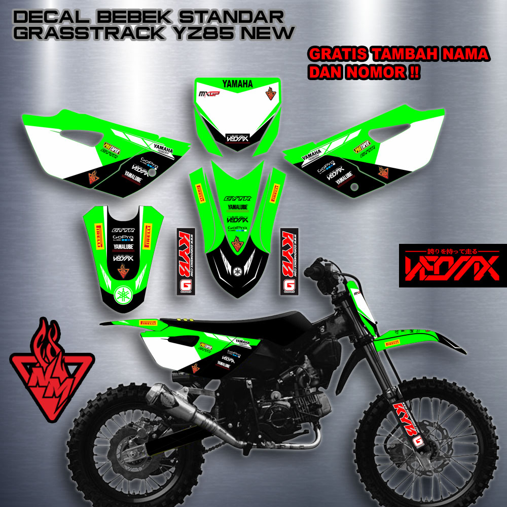 Jual STIKER DECAL BEBEK STANDAR GRASSTRACK GTX YZ 85 NEW GRATIS CUSTOM ...