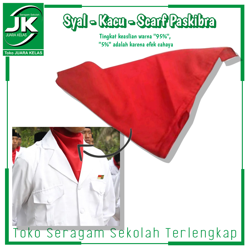 Jual [Toko Juara Kelas] Syal kacu scraf Paskibra - Slayer Merah Polos ...