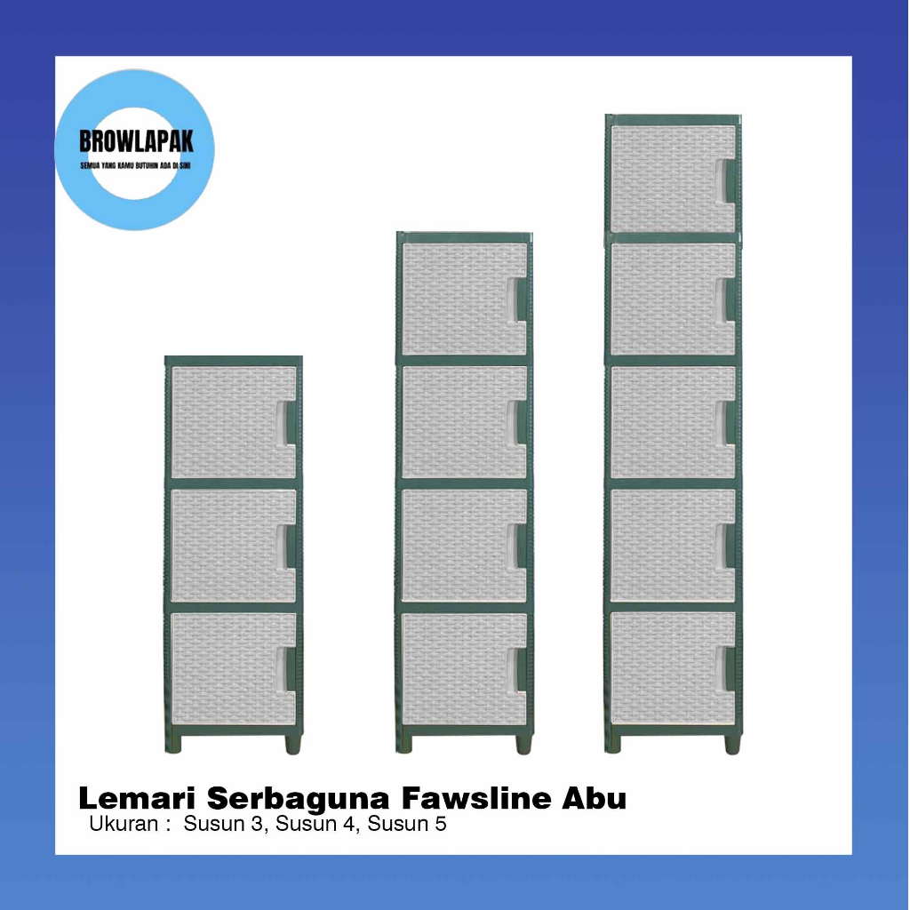 Jual Lemari Serbaguna Fawsline Abu | Shopee Indonesia